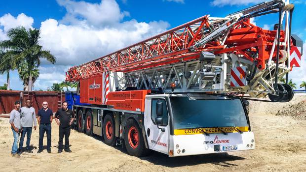En Guadeloupe, Maxilevage opte pour une grue mobile Liebherr MK 88 ...